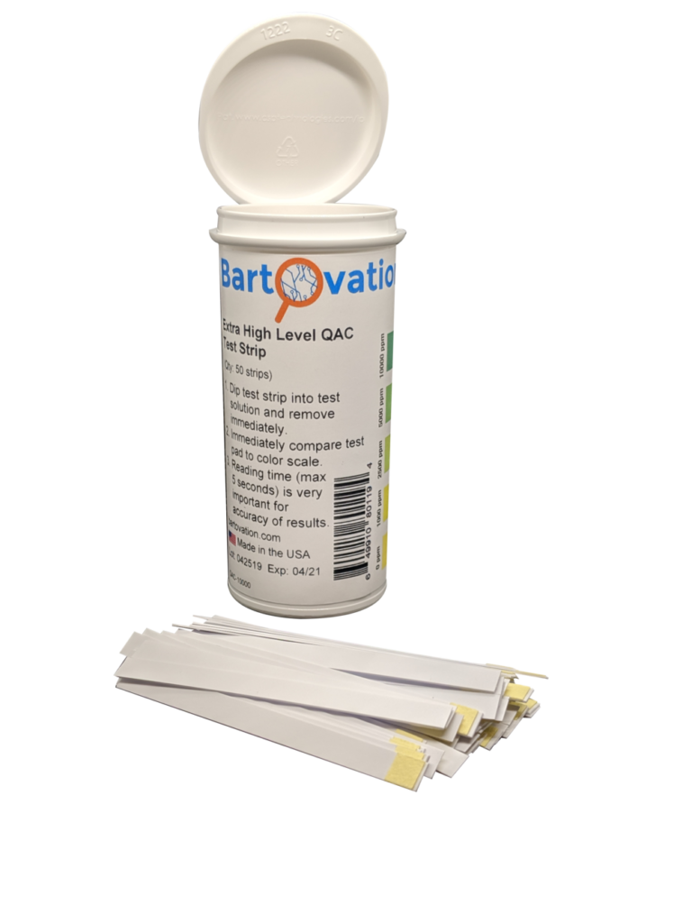 Quaternary Ammonia Test Strips: Measure Up to 10,000 ppm
