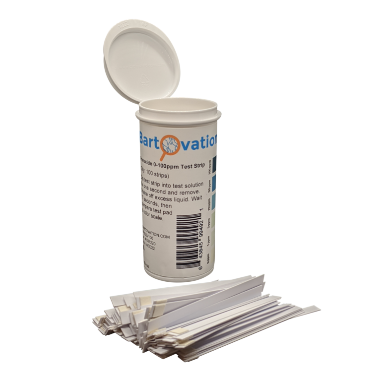 Hydrogen Peroxide H2O2 Test Strips, Low Level, 0-100 ppm