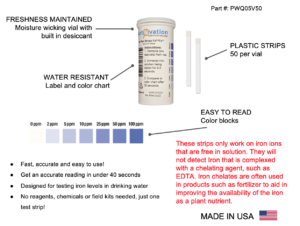 Iron Test Strips for Fe2+ (ferrous) or Fe3+ (ferric) | Bartovation Test ...