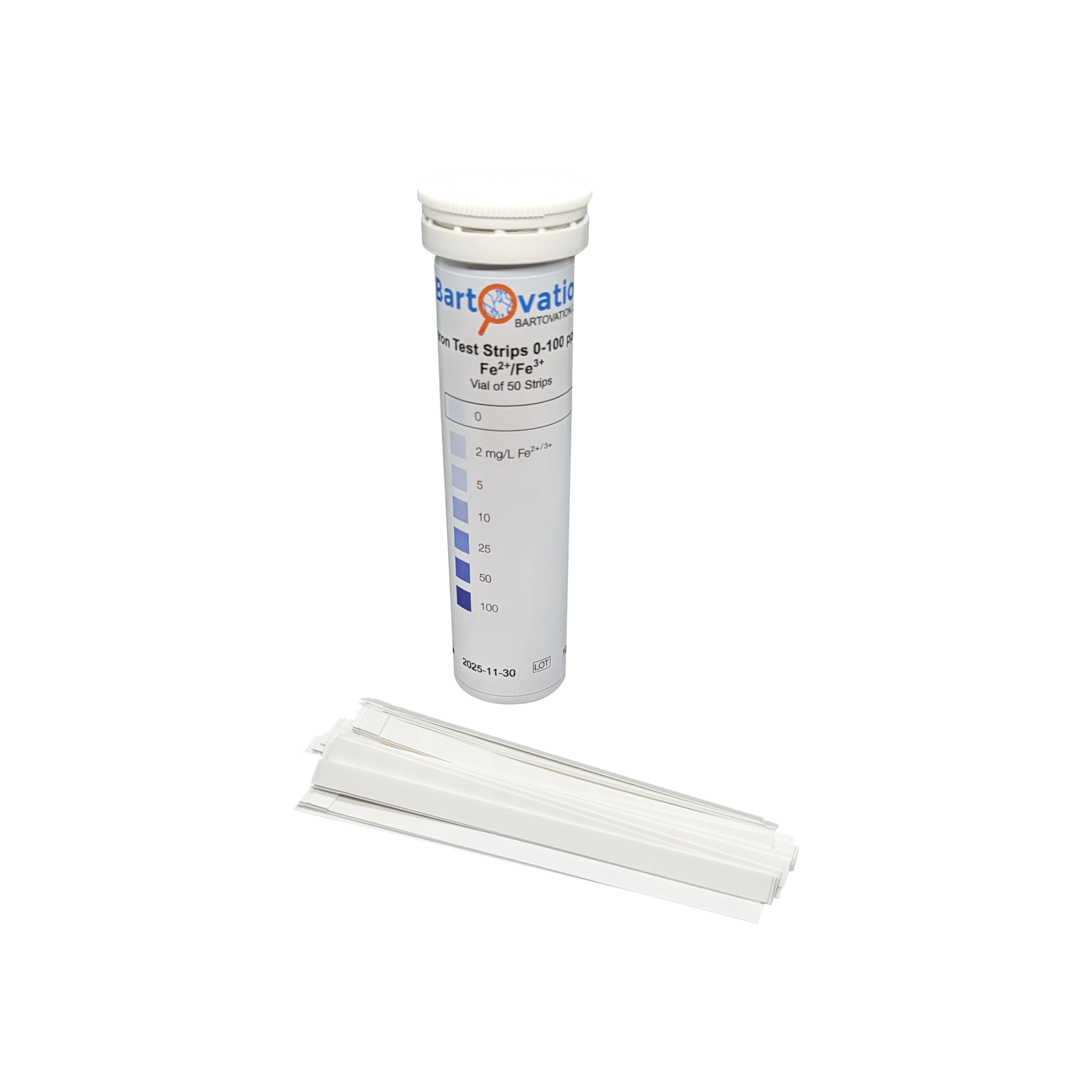 Iron Test Strips for Fe2+ (ferrous) or Fe3+ (ferric) | Bartovation Test ...