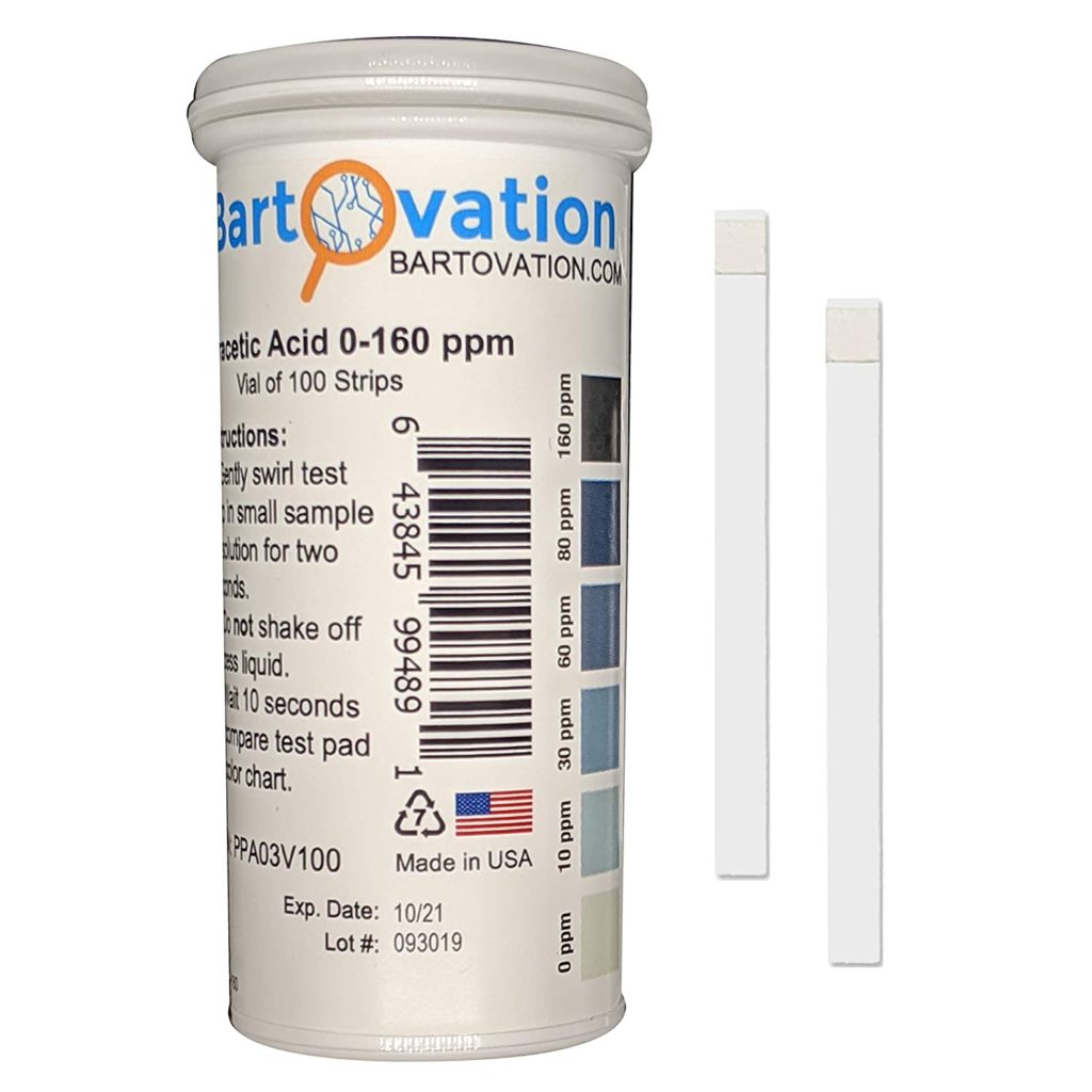 Bartovation® PAA Test Strips – Fast, Accurate, Economical