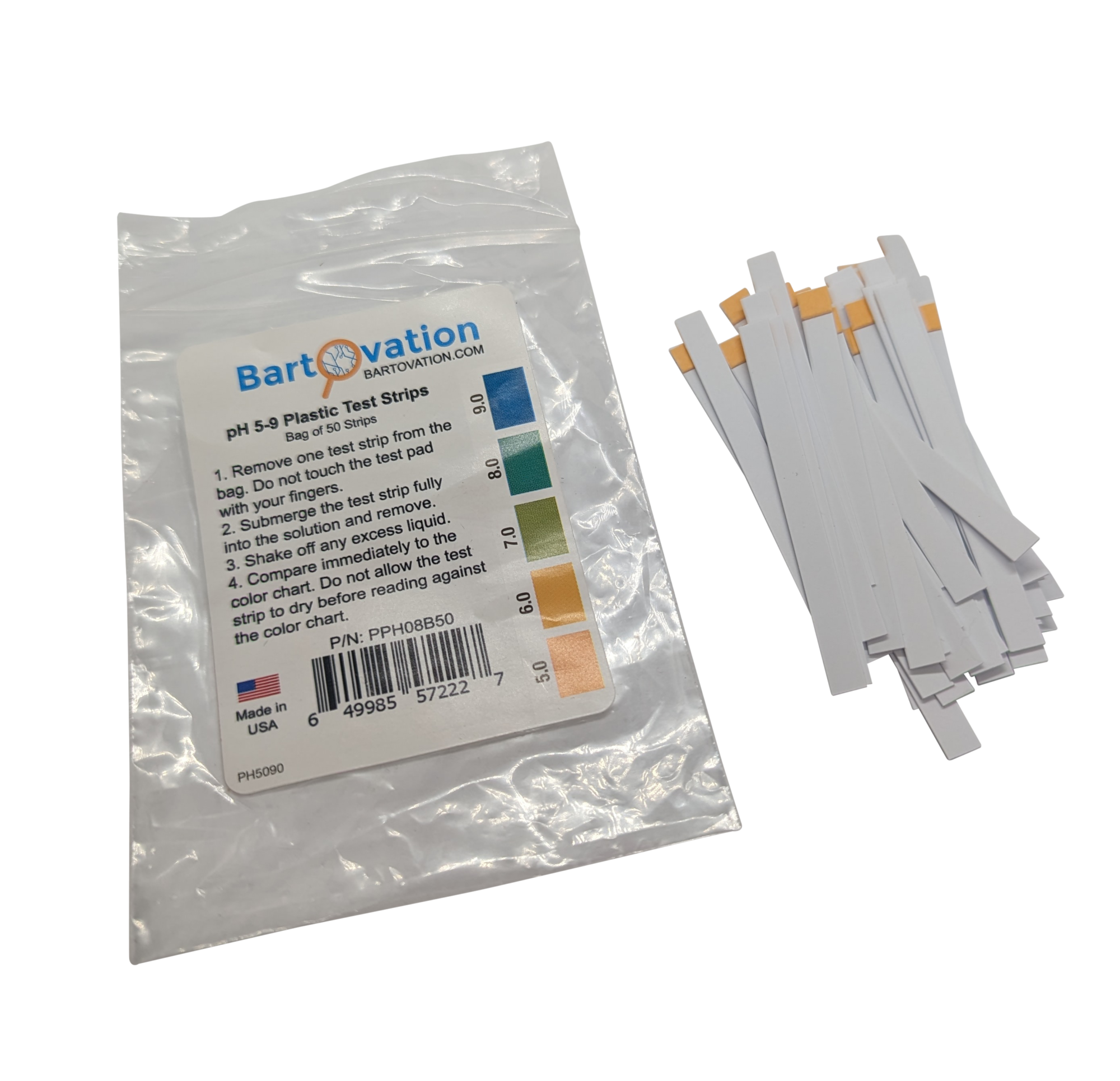 pH 5-9 Test Strips [Bag of 50 Strips] | Bartovation